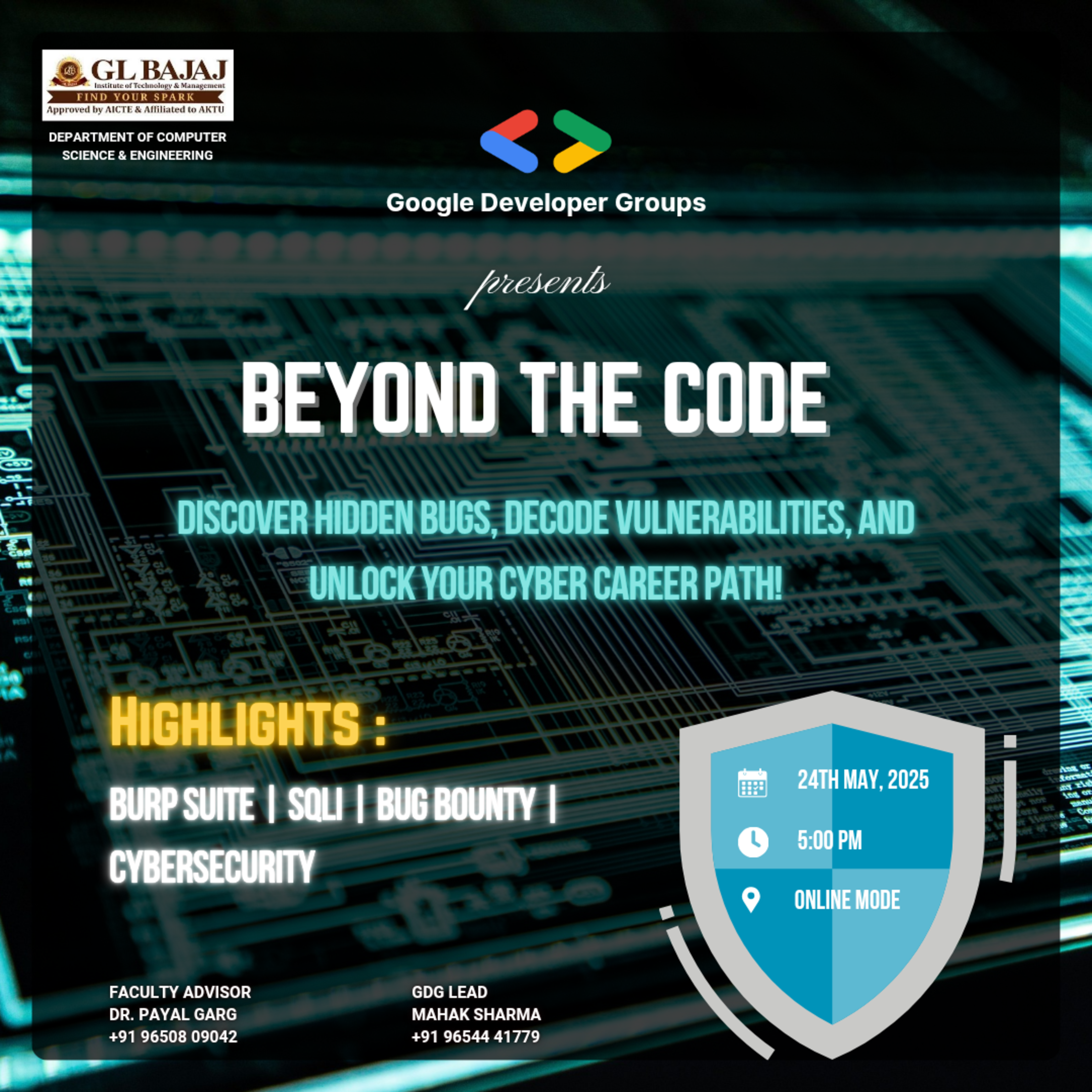 See Beyond the Code at Google Developer Groups GDG on Campus G.L. Bajaj Institute of Technology ...